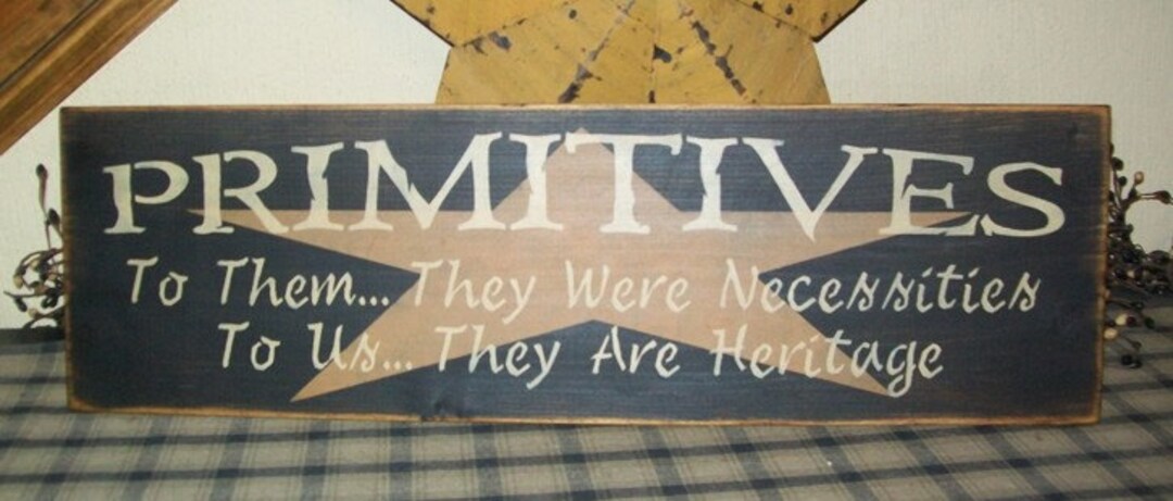 PRIMITIVES STAR Primitive Sign - Etsy