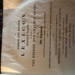 Antique Vintage Lexicon Old Testament Hebrew Book - Etsy
