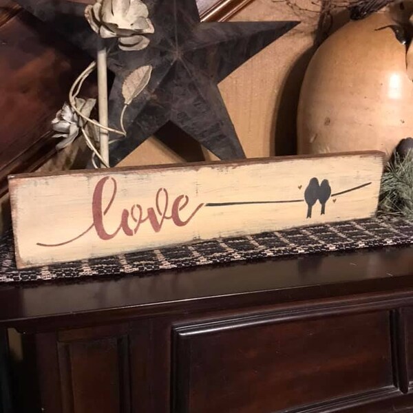 Primitive Love Signs - Etsy