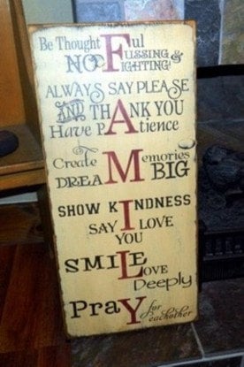 FAMILY VERTICAL Post Primitive Sign | Etsy