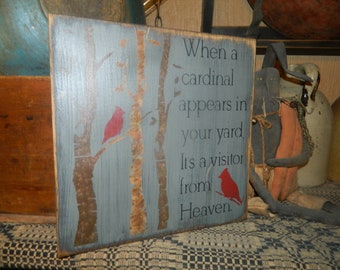 When a Cardinal Appears in Your Yard, It's a Visitor From Heaven. Wood ...