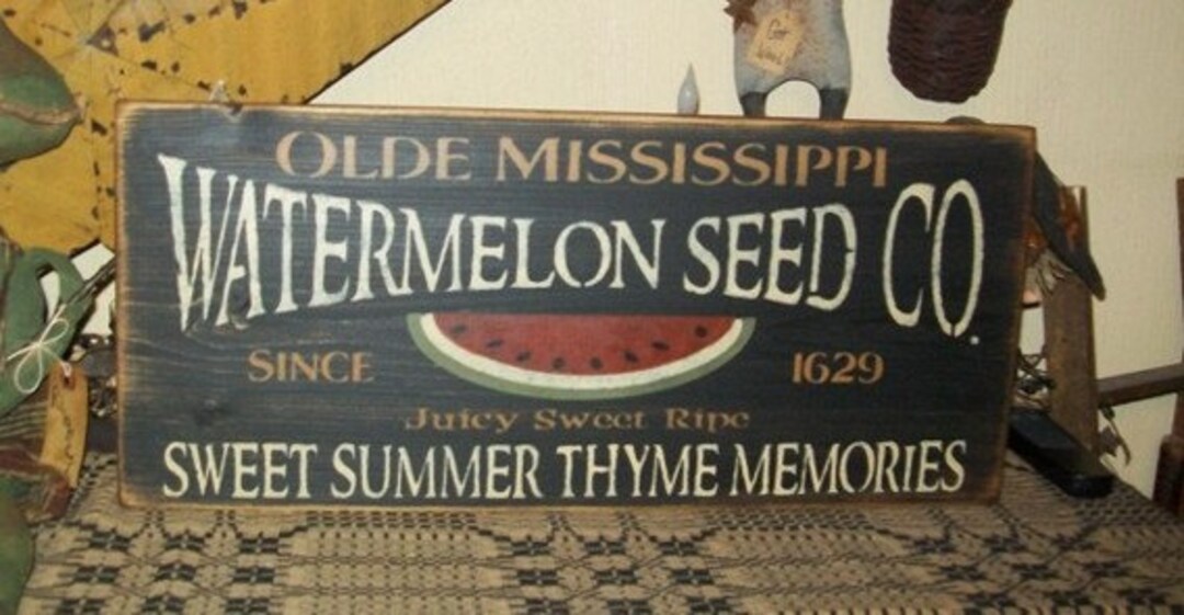 WATERMELON SEED CO. Primitive Sign - Etsy