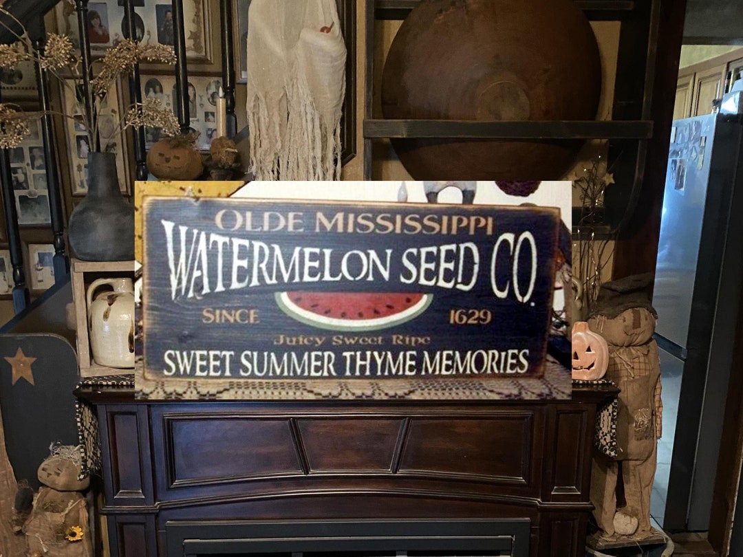 WATERMELON SEED CO. Primitive Sign - Etsy