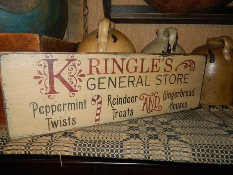 Kringle's General Store Primitive Sign - Etsy