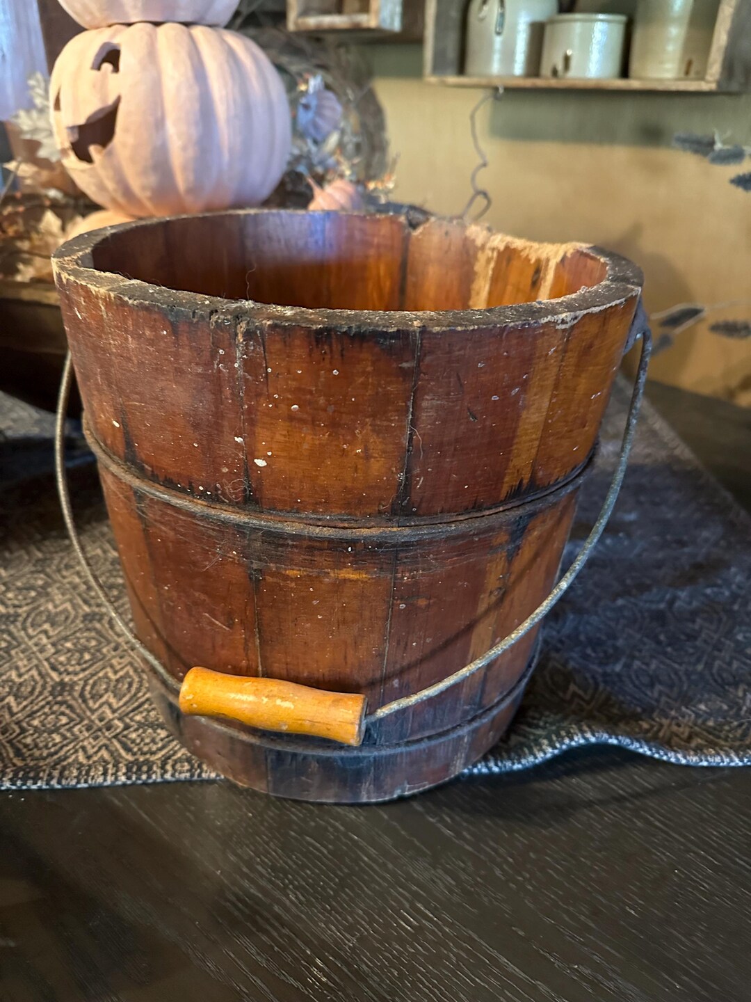 Old Antique Staved Wood Bucket Bail Handle - Etsy