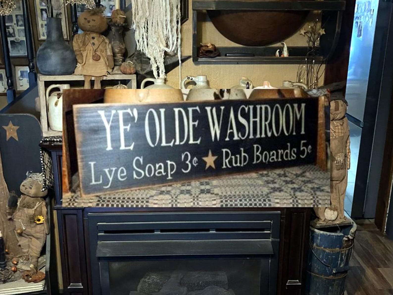 Ye Olde Washroom Primitive Sign - Etsy
