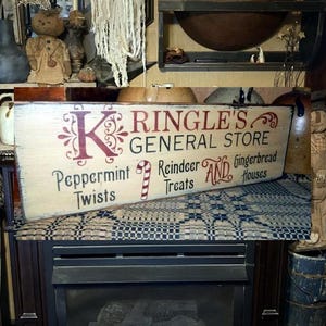 Kringle's General Store Primitive Sign - Etsy