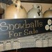 Snowballs for Sale Primitive Winter Sign - Etsy