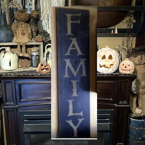 Vertical Family Primitive Sign - Etsy