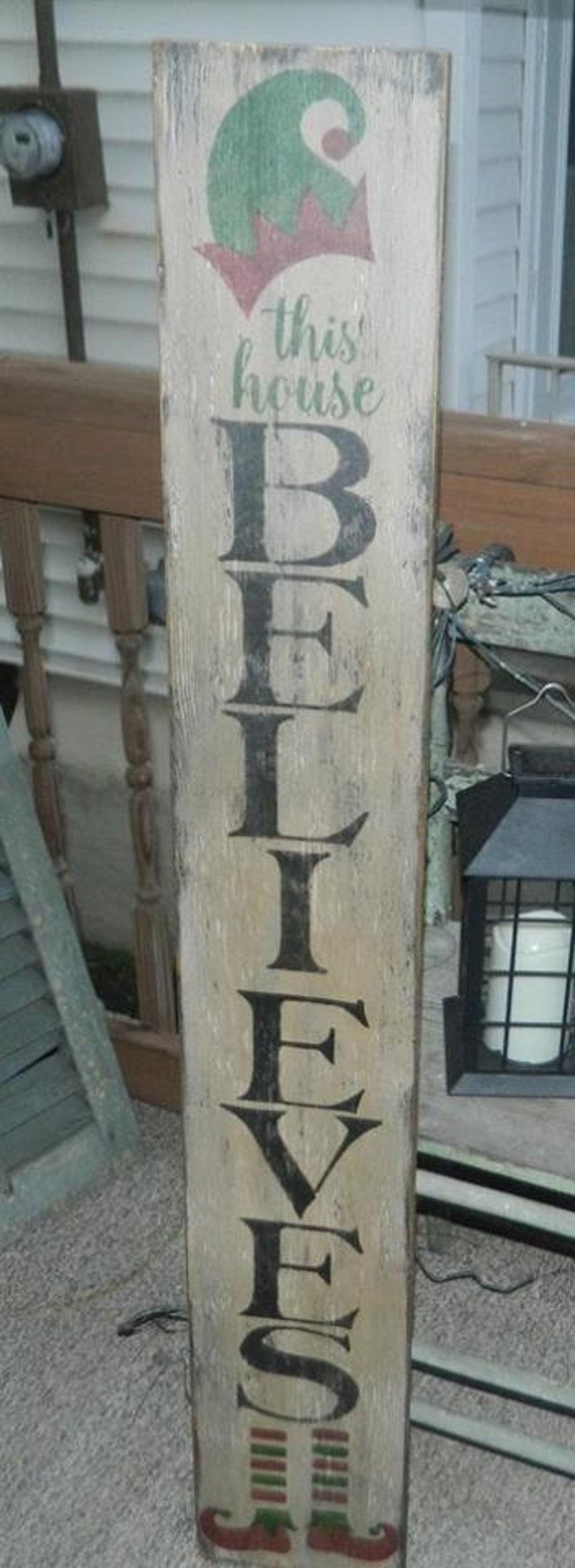This House Believes Elf Primitive Sign - Etsy
