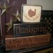 Primitive Block Sign Thanksgiving Saying - Etsy