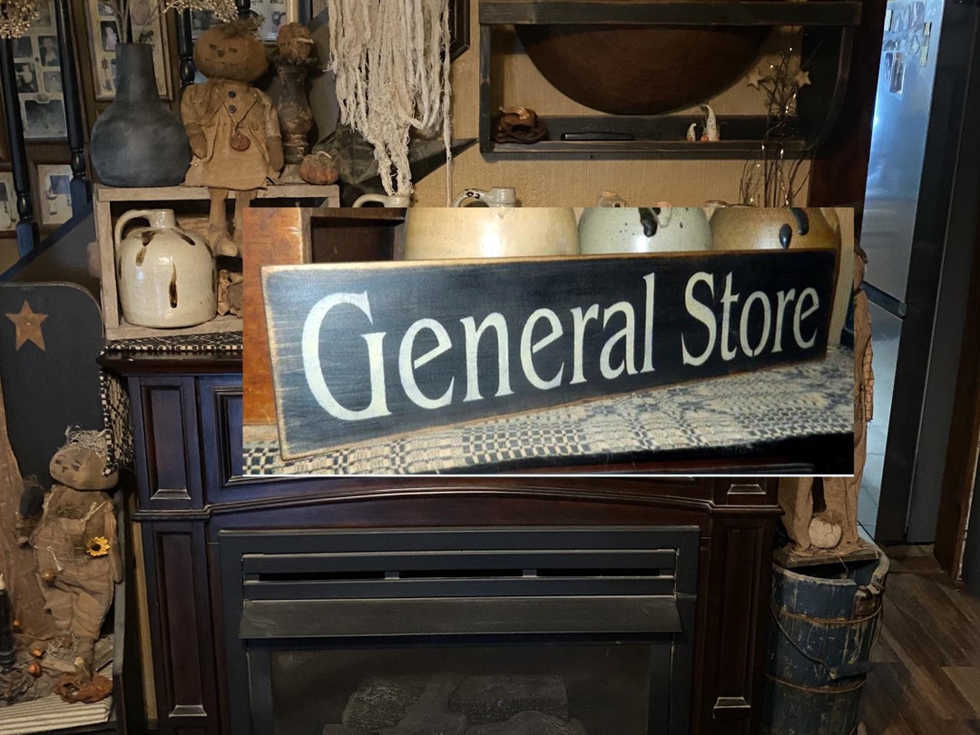 General Store Primitive Sign - Etsy