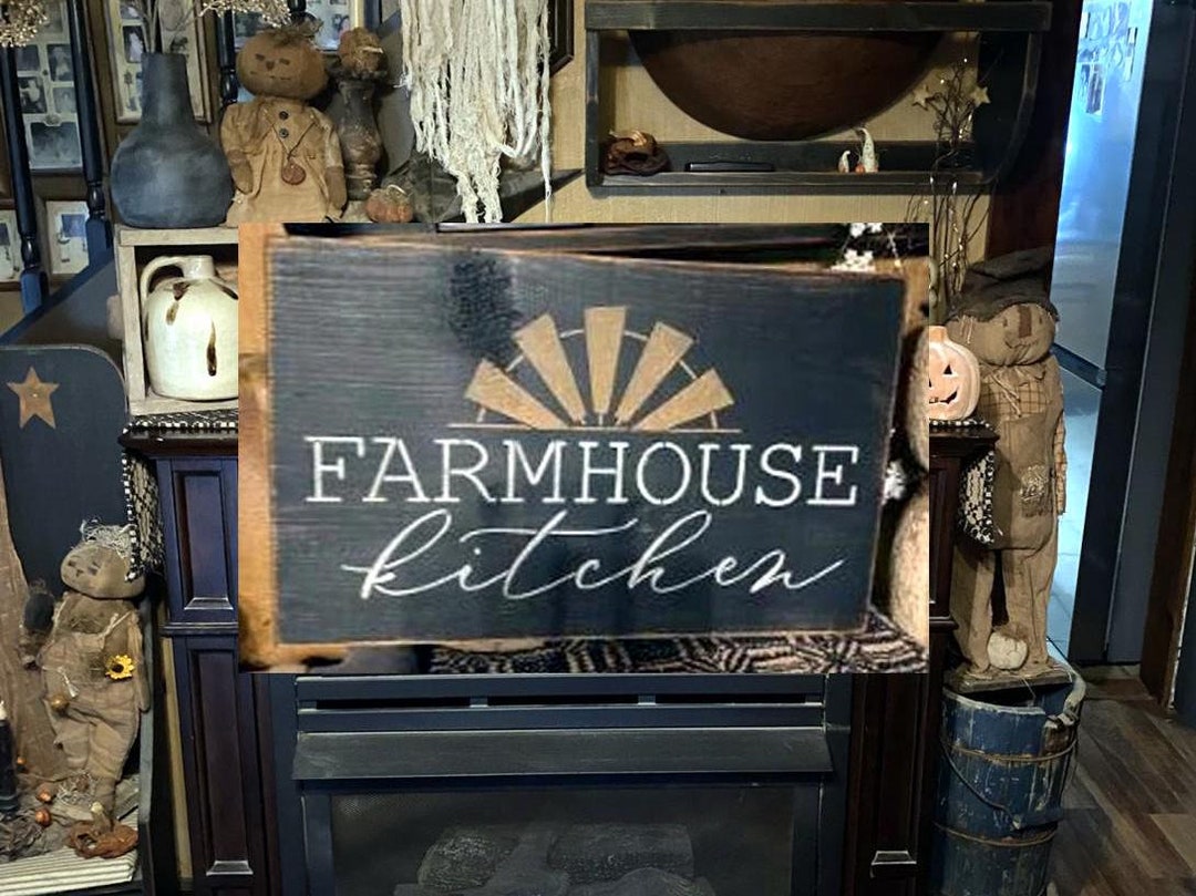 Farmhouse Kitchen Primitive Sign - Etsy
