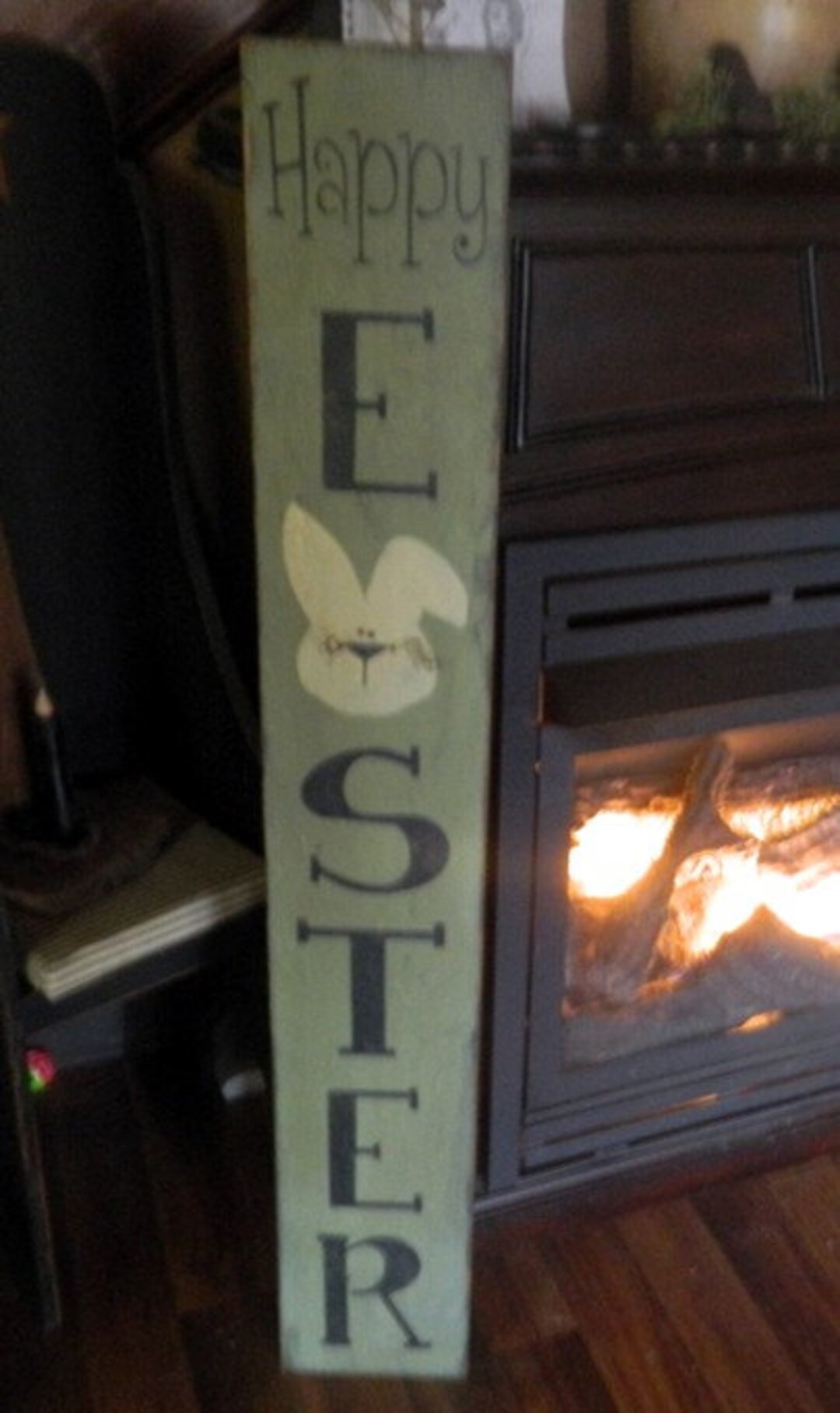 Happy Easter Vertical Porch Primitive Sign - Etsy