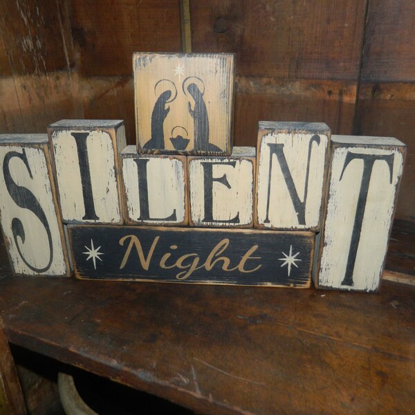 Silent Night Sign - Etsy