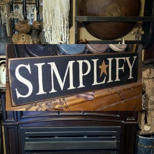 SIMPLIFY STAR Primitive Sign - Etsy
