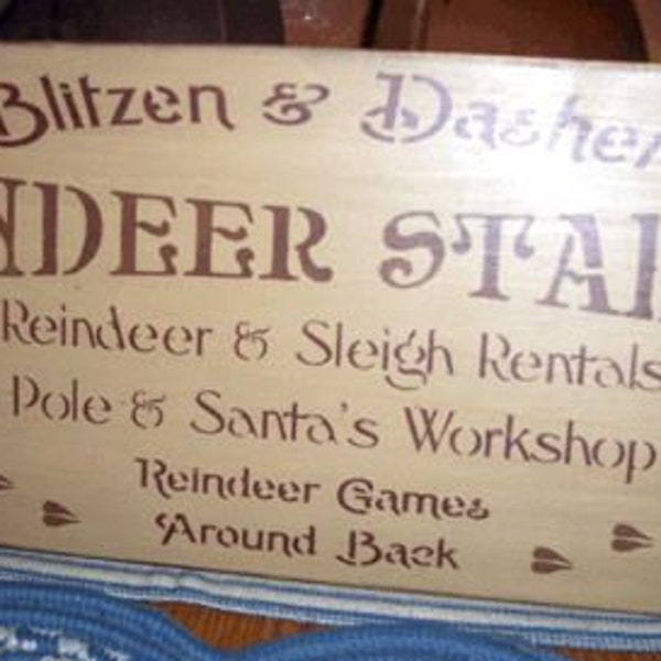 Reindeer Sign - Etsy