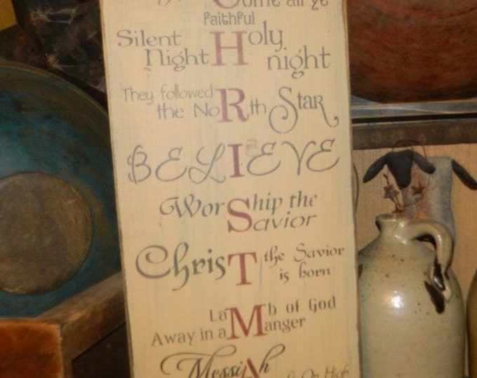 Christmas Saying Christmas Primitive Sign - Etsy