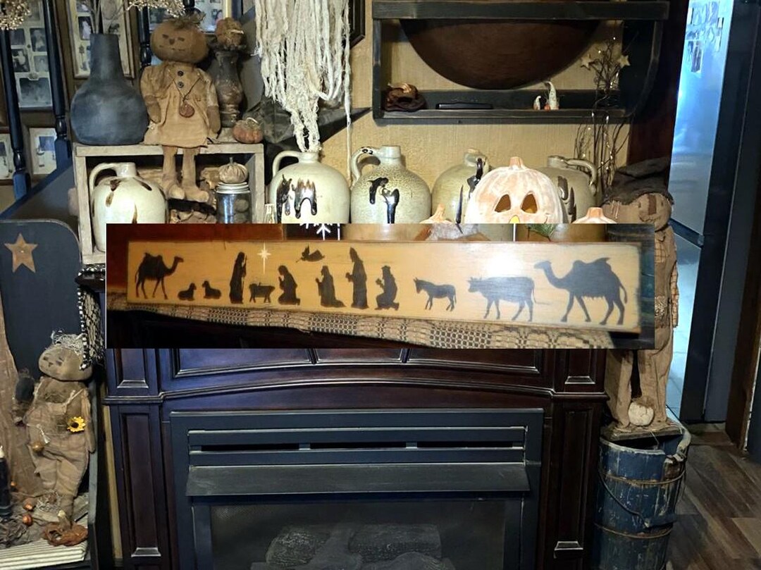 Manger Scene Primitive Sign - Etsy