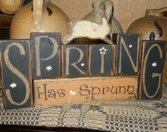 Primitive Sign Block | Etsy