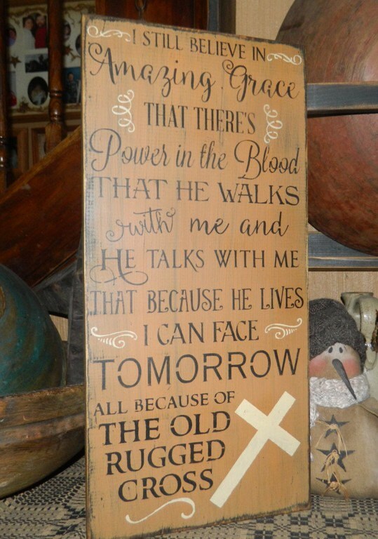 Rugged Cross Primitive Sign - Etsy