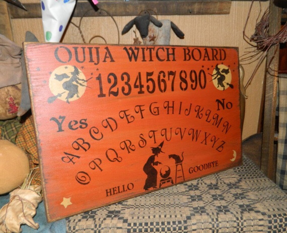 Ouija Witch Board Primitive Halloween Sign - Etsy