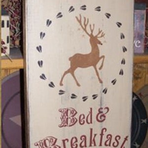 Red Nosed Reindeer Rudolph Bed Breakfast Christmas Primitive Sign - Etsy