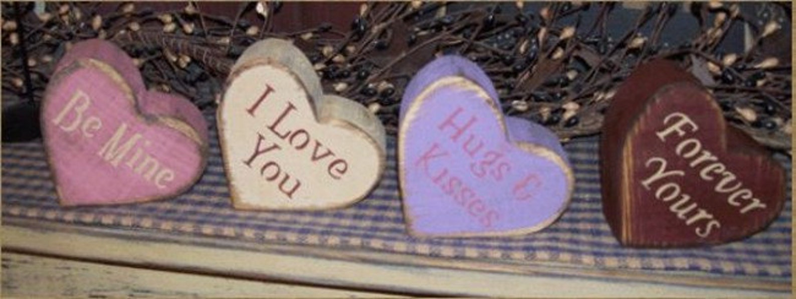 VALENTINE SWEETHEART BLOCKS Primitive Block Sign - Etsy