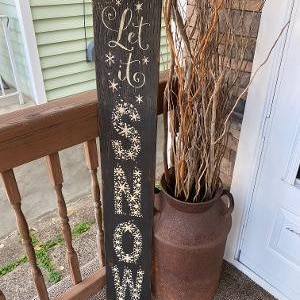 Let It Snow Snowflakes Winter Porch Primitive Sign - Etsy