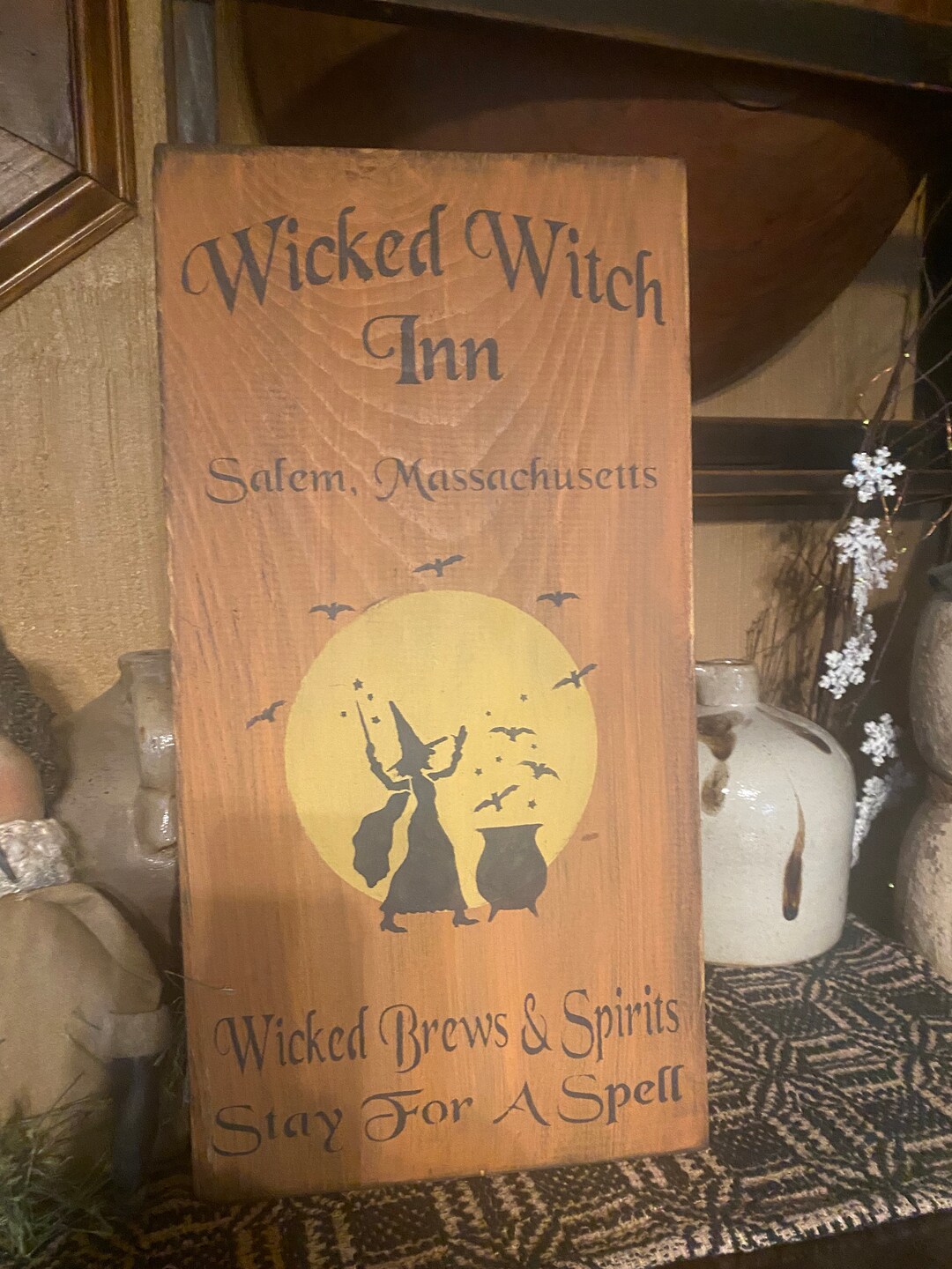 Wicked Witch INN Primitive Sign - Etsy