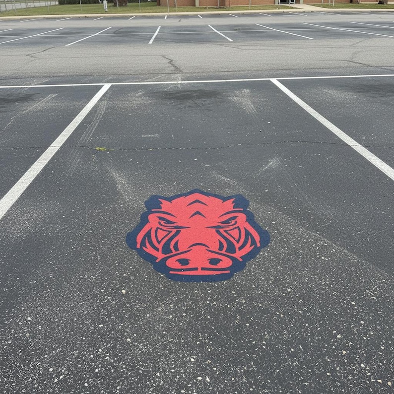 Hogs Mascot Athletic Stencil | High School Senior Parking Spot | Sport ...