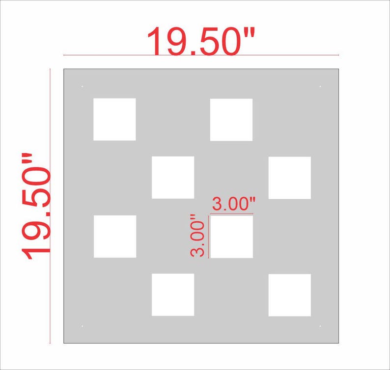 Squares Wall Stencil | DIY | Tile Stencil | Floor Stencil | Patio ...