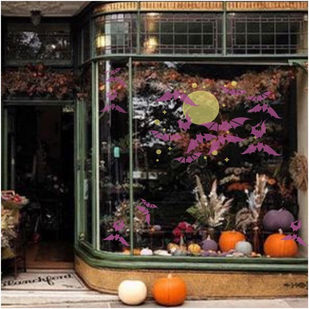 Full Moon Madness Window Stencil DIY Halloween Window Stencil Holiday ...