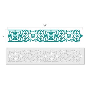Vertical Scroll Repeating Pattern Stencil | Designer Stencils | Wall ...