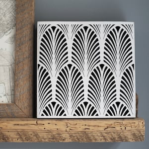 Art Deco Fan Allover Pattern Stencil by Designer Stencils | Wall ...