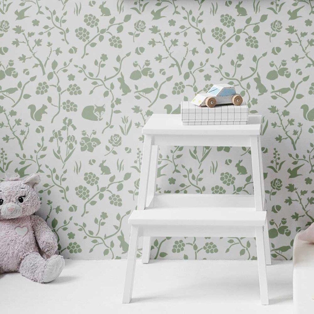 Scenic Woodland Stencil | Wall Stencil | DIY Kids Bedroom | Floor ...