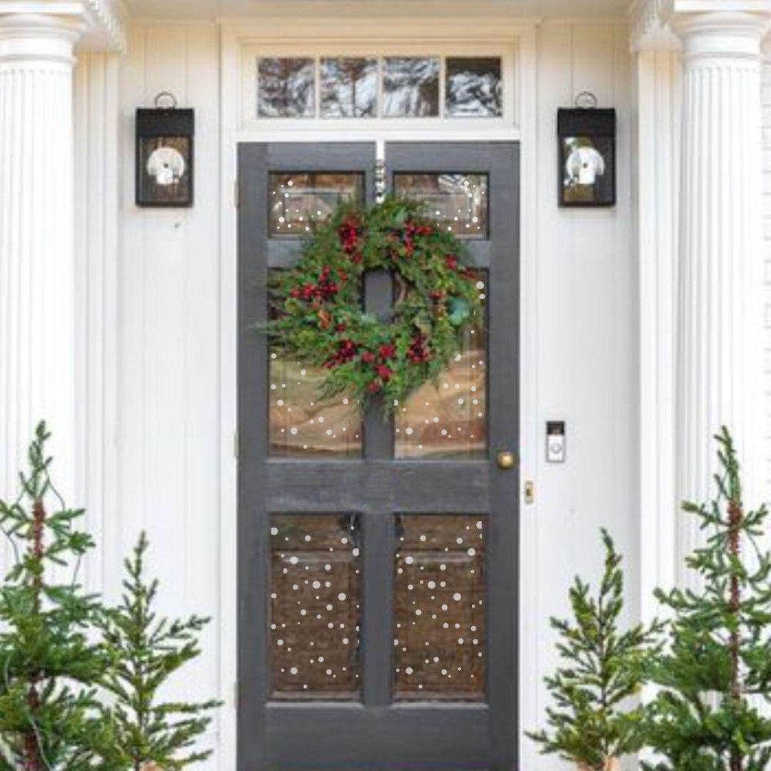 Snowfall Window Stencil | DIY Holiday Window Stencil | Christmas Window ...