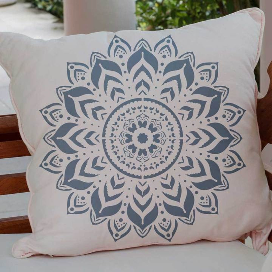 Boho Medallion Wall Stencil | Designer Stencils | Floor Stencil | Patio ...