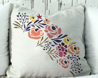 Leaf Scroll Border Stencil DIY Stencil Wall Stencil Floor Patio Furniture Porch Concrete Stencil ...