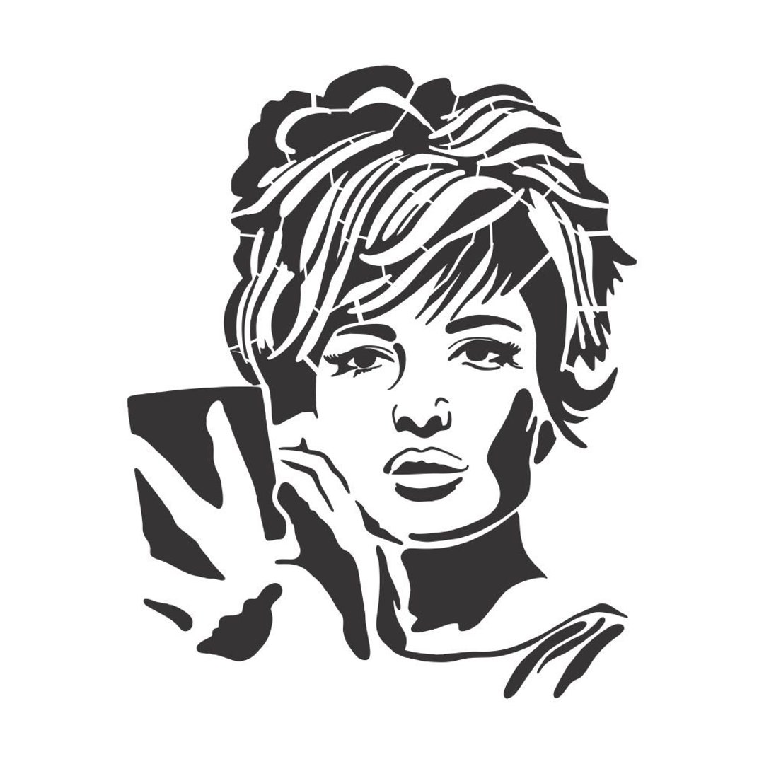 Monica Icons Collection Stencil by Bill Burns | Fabric Stencil ...