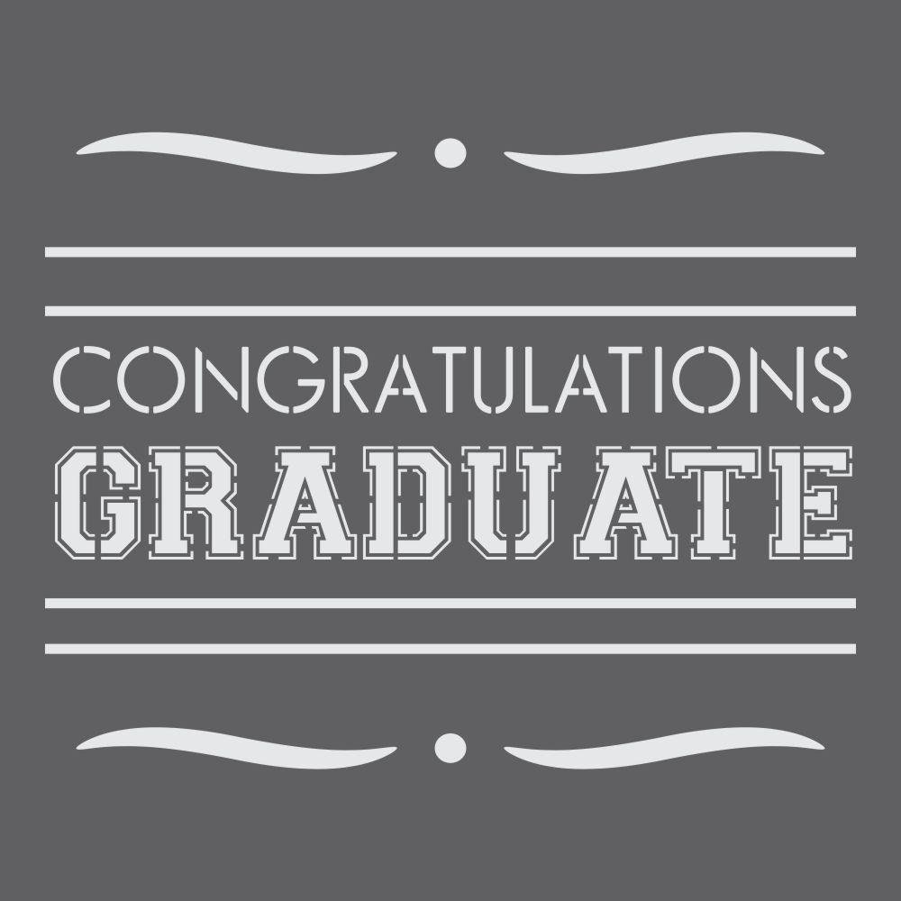 Congratulations Graduate Craft Stencil | Designer Stencils | Graduation ...