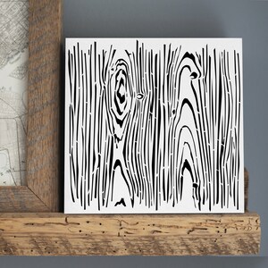 Faux Wood Grain Stencil | Fabric Stencil | Furniture Stencil | Accent ...