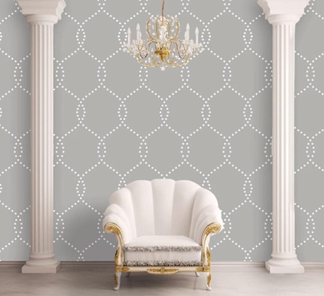 Modern Chain Link Allover Wall Stencil by Designer Stencils - Etsy