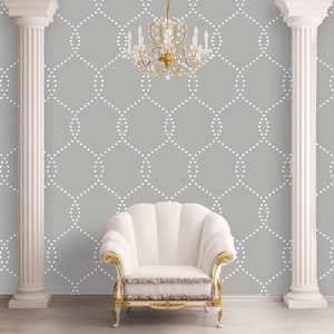 Modern Chain Link Allover Wall Stencil by Designer Stencils | Wall ...