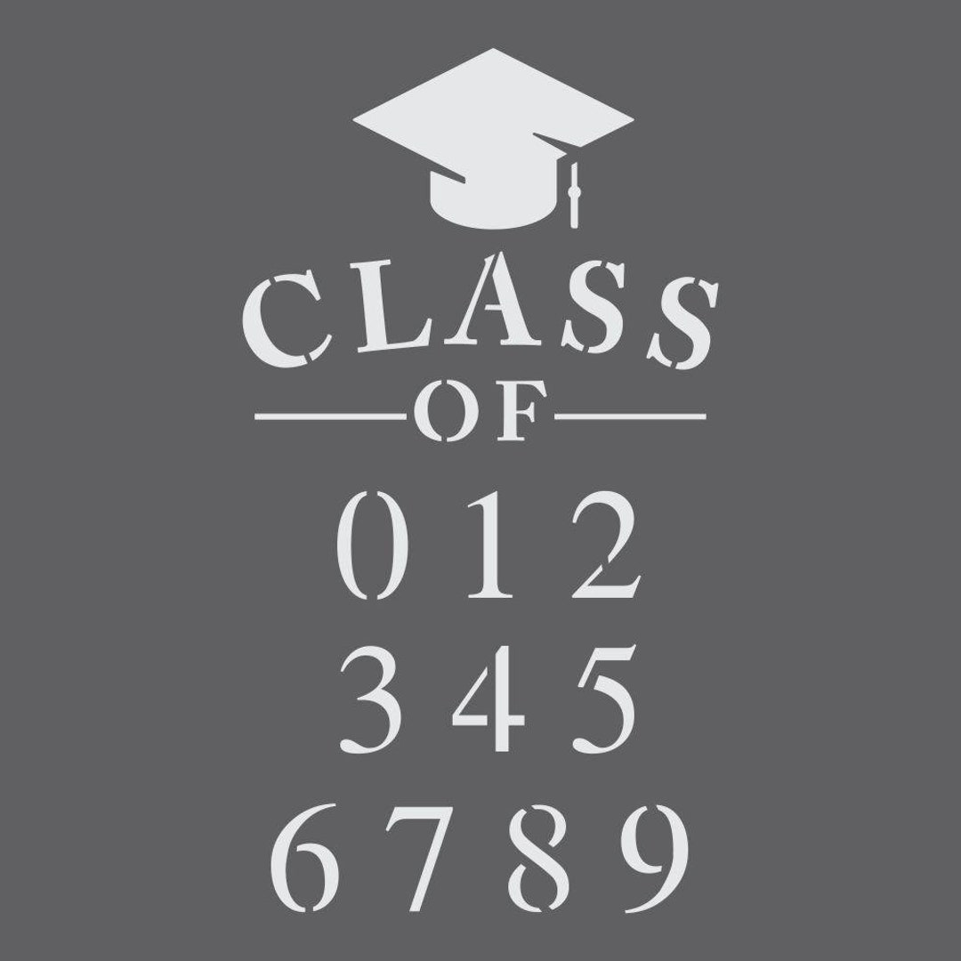 Graduation Year Wall Stencil | Graduation Sign Stencil | Graduation ...