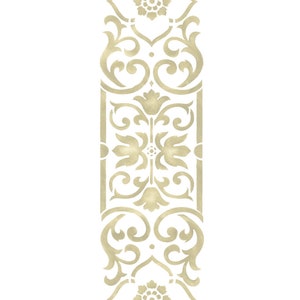 Vertical Scroll Repeating Pattern Stencil | Designer Stencils | Wall ...
