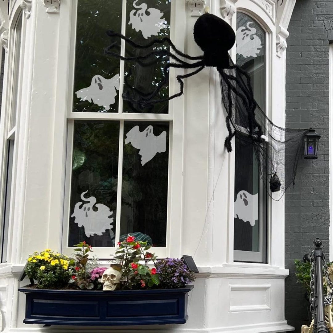 Halloween Ghosts Window Stencil Set| DIY Halloween Window Stencil ...