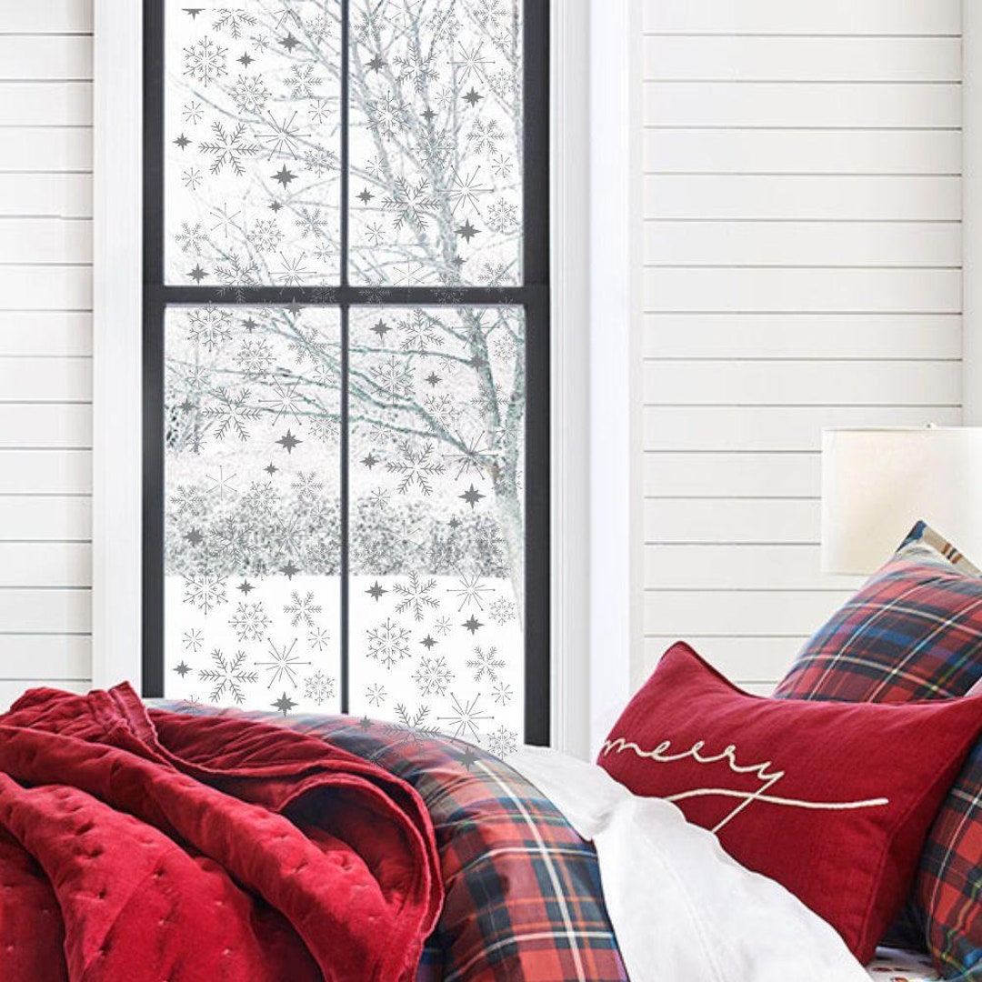 Snowflakes Window Stencil | DIY Holiday Window Stencil | Christmas ...