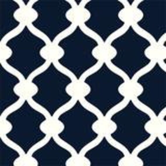 Navy quatrefoil fabric store