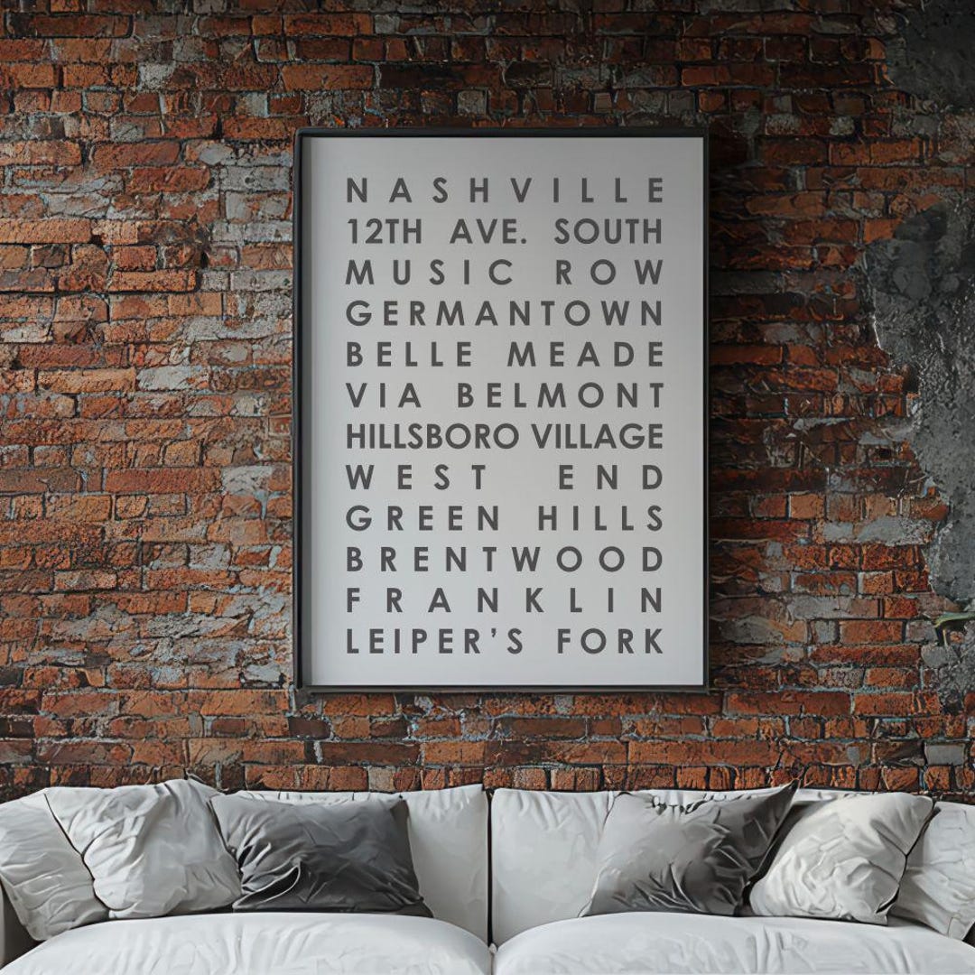 Nashville Subway Art Poster Stencil | DIY Stencil | Chalkboard Stencil ...